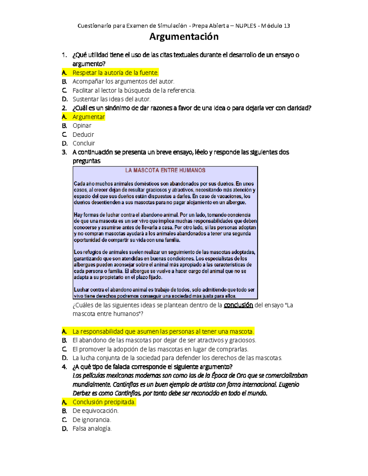 Argumentación: Modulo 13 - Preparación Abierta para Ensayos y Debates ...