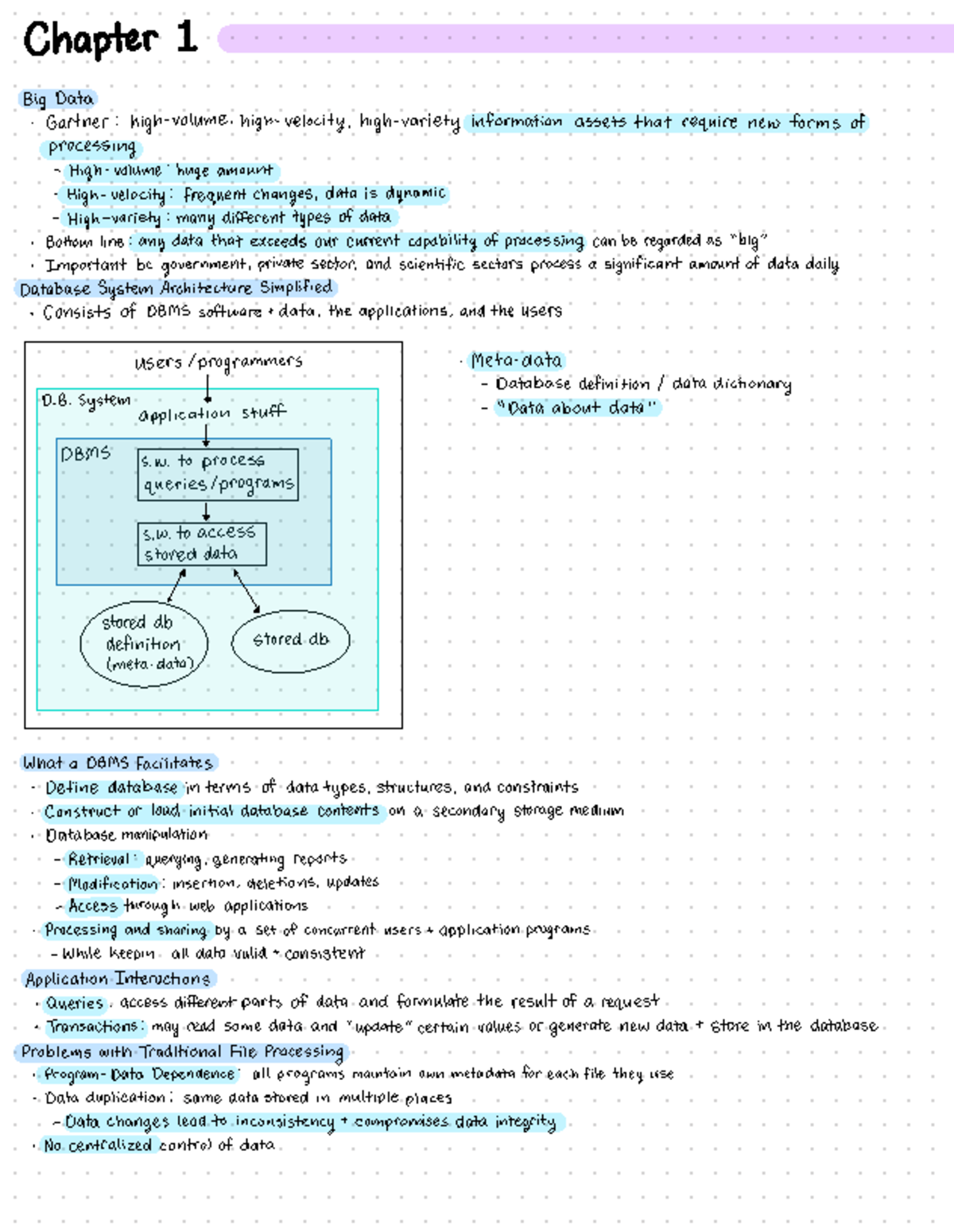 DBA 101: Understanding Big Data & DBMS Concepts - Studocu