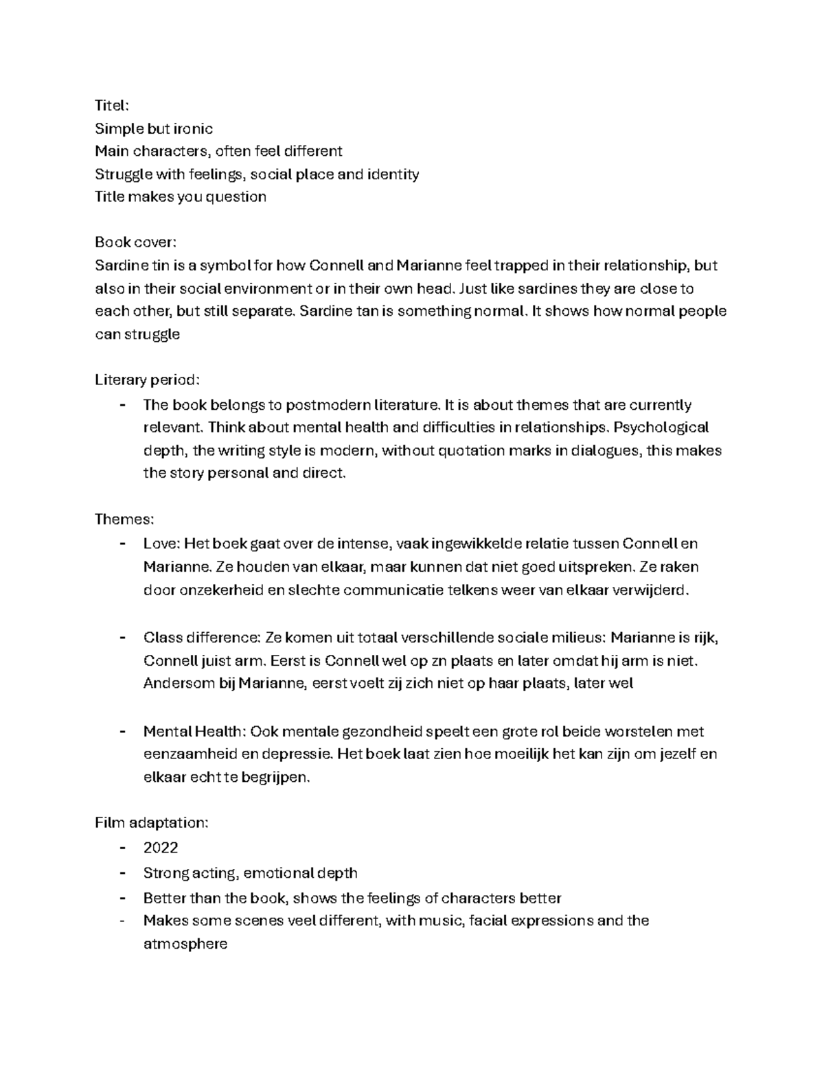 ENG 101: Analysis of "Normal People" - Themes & Adaptation Insights ...