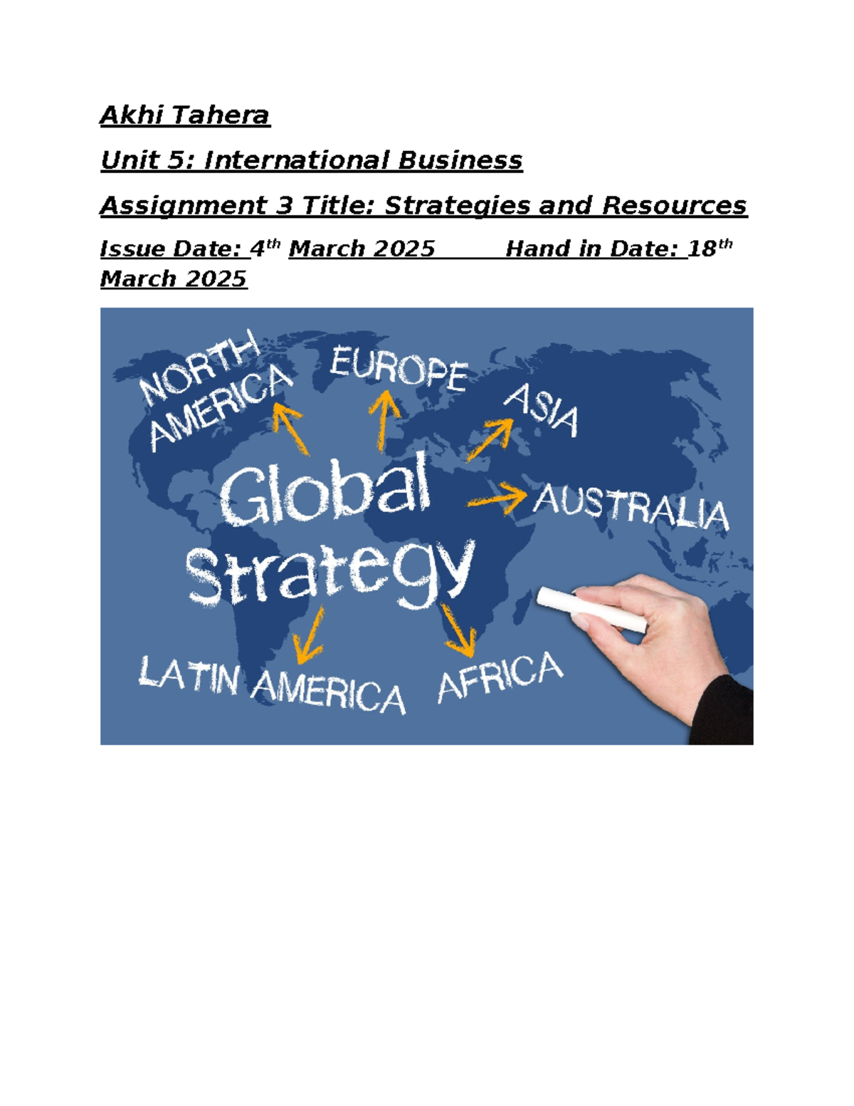 Unit 5 Assignment 3 - Strategies and Resources of Mercedes-Benz in Int ...