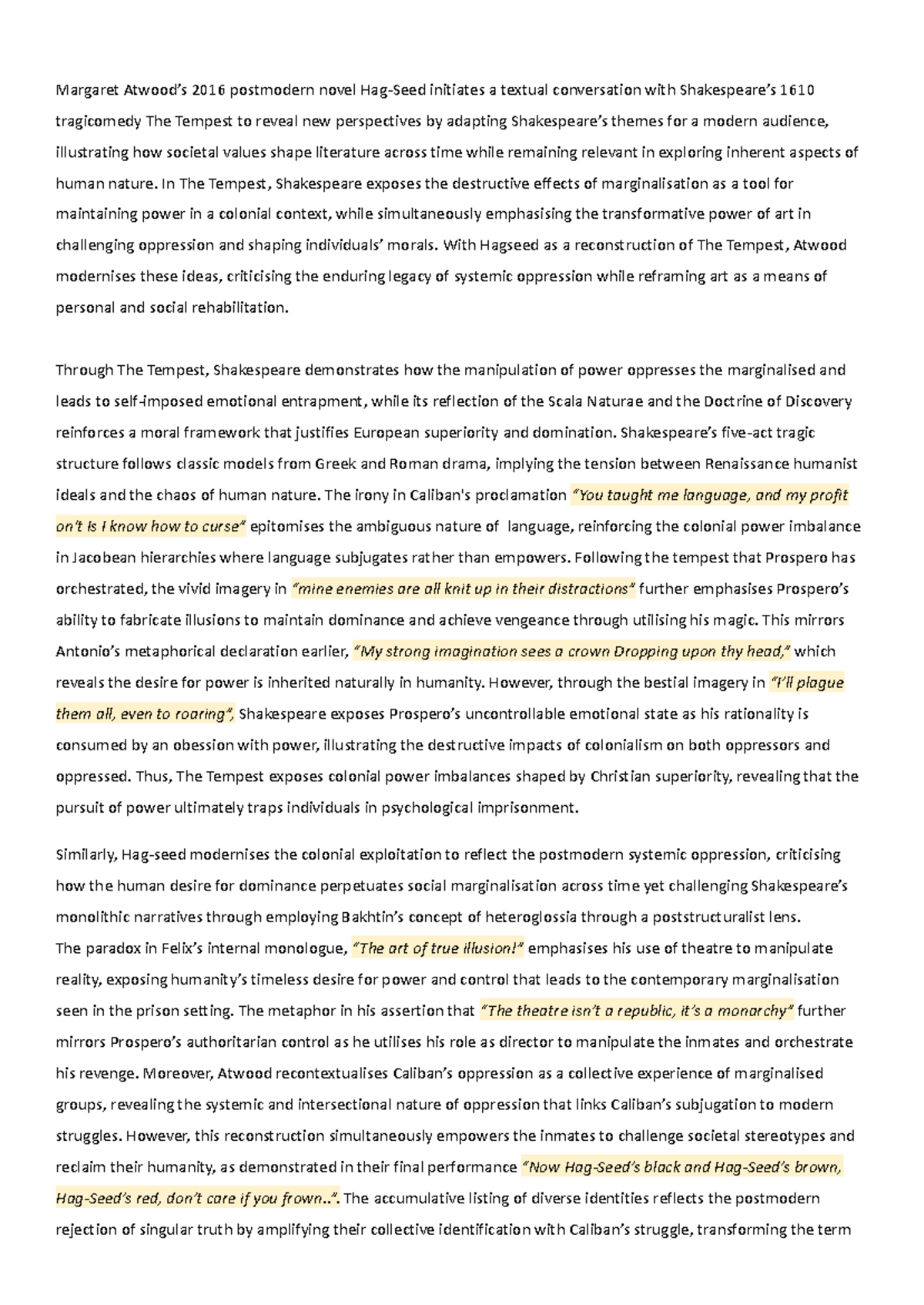 Year 12 English: Othello & Get Out - A Comparative Analysis of Power ...