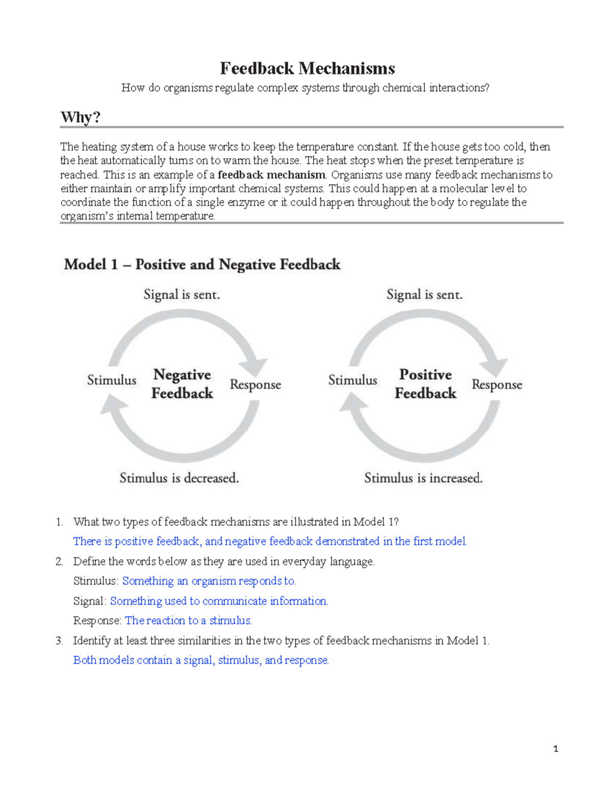 Understanding Feedback Mechanisms in Homeostasis: Positive & Negative ...
