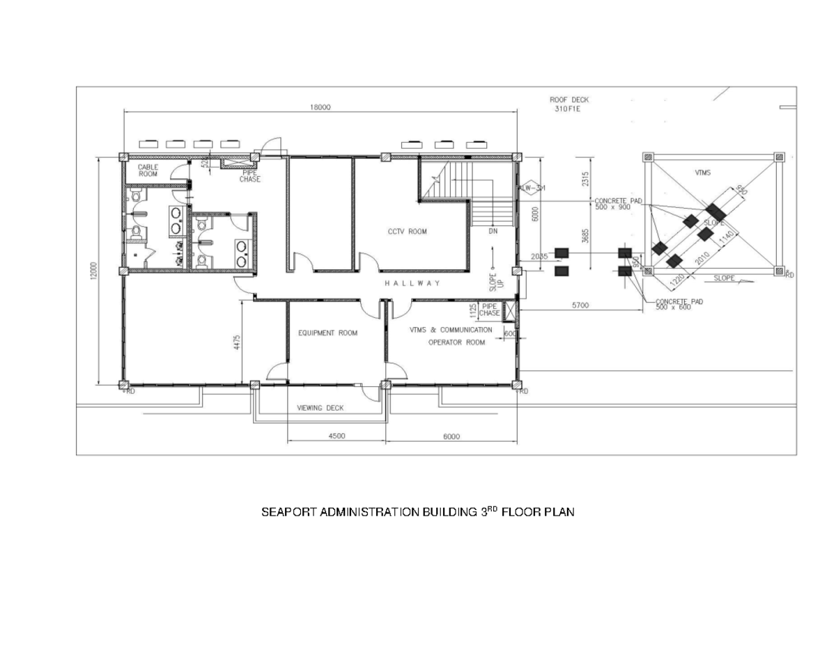 Plans - DASD - Civil Engineering - SEAPORT ADMINISTRATION BUILDING 3RD FLOOR PLAN M A I N ...
