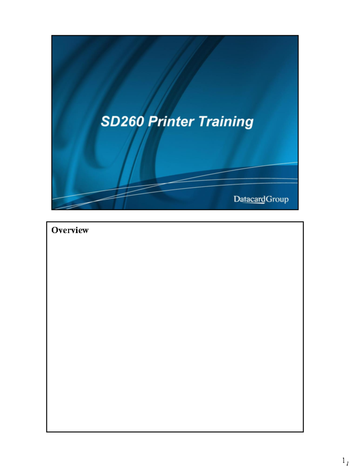 L01 Overview - Overview This Self-Study course uses audio and video ...