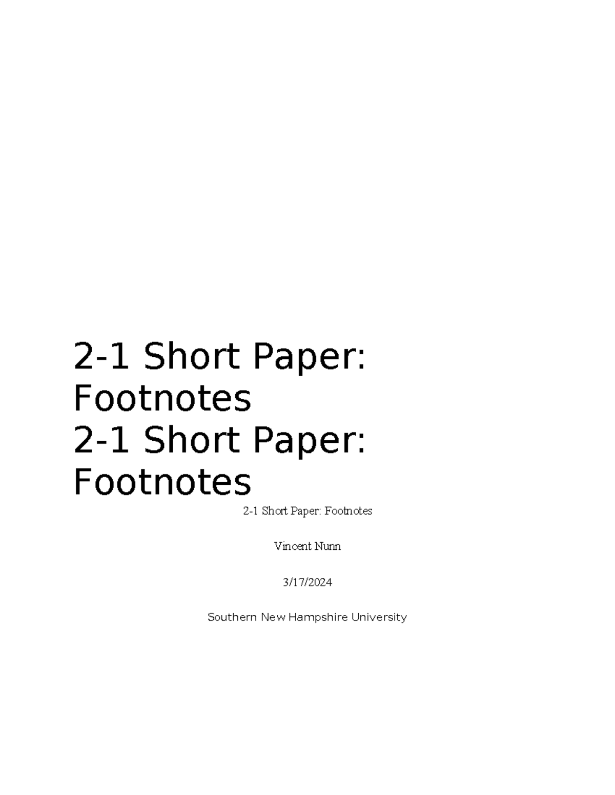 Acc-317 2-1 vincent footnotes - 2-1 Short Paper: Footnotes 2-1 Short ...