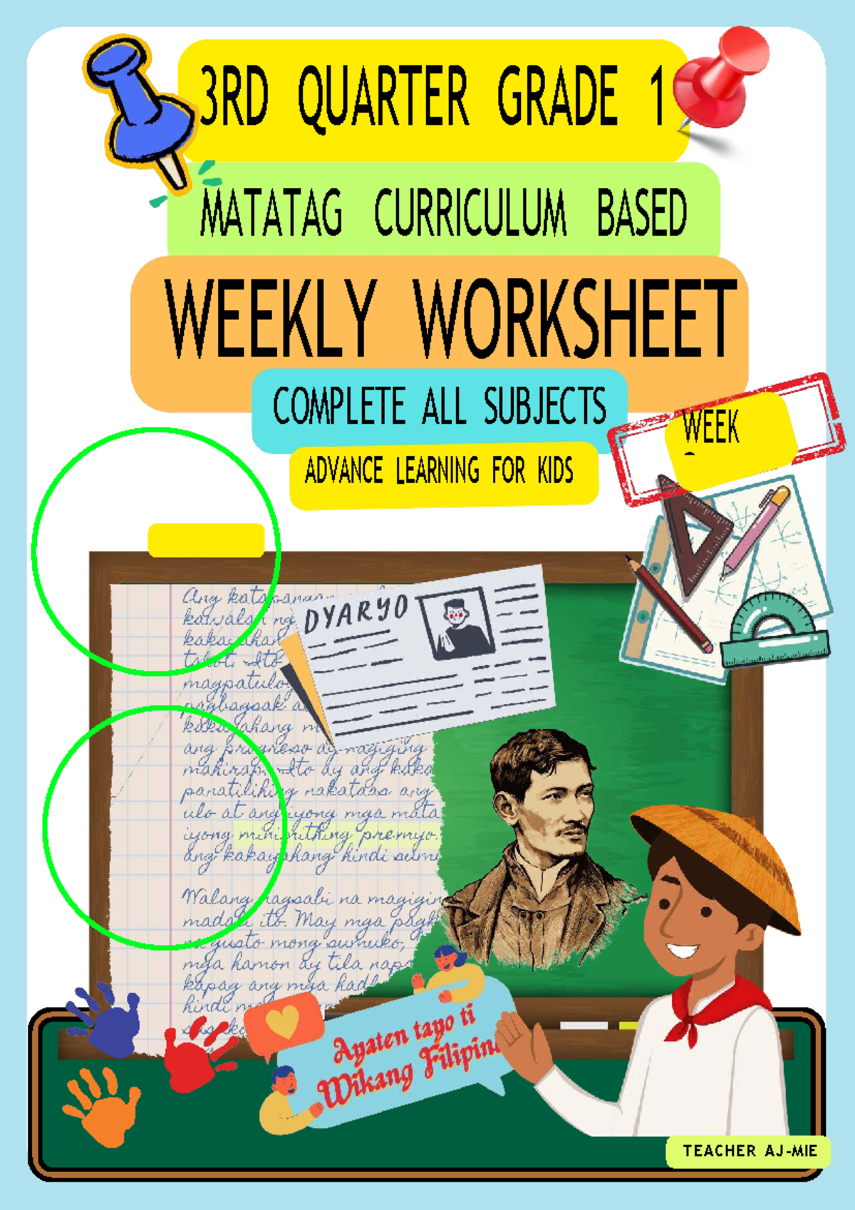 Q3 G1 Matatag Curriculum Worksheets: Week 2 Activities - Studocu