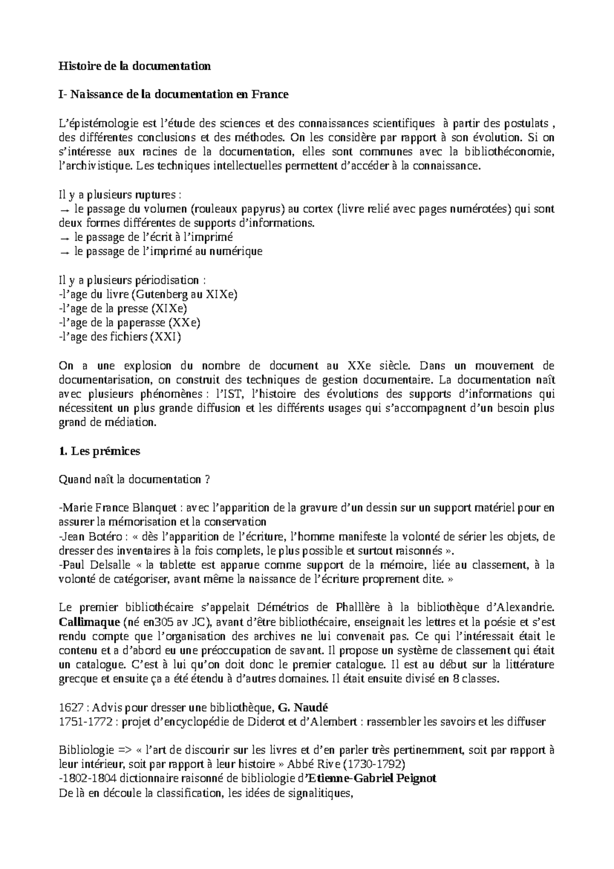 Naissance de la documentation en France : Une évolution historique ...