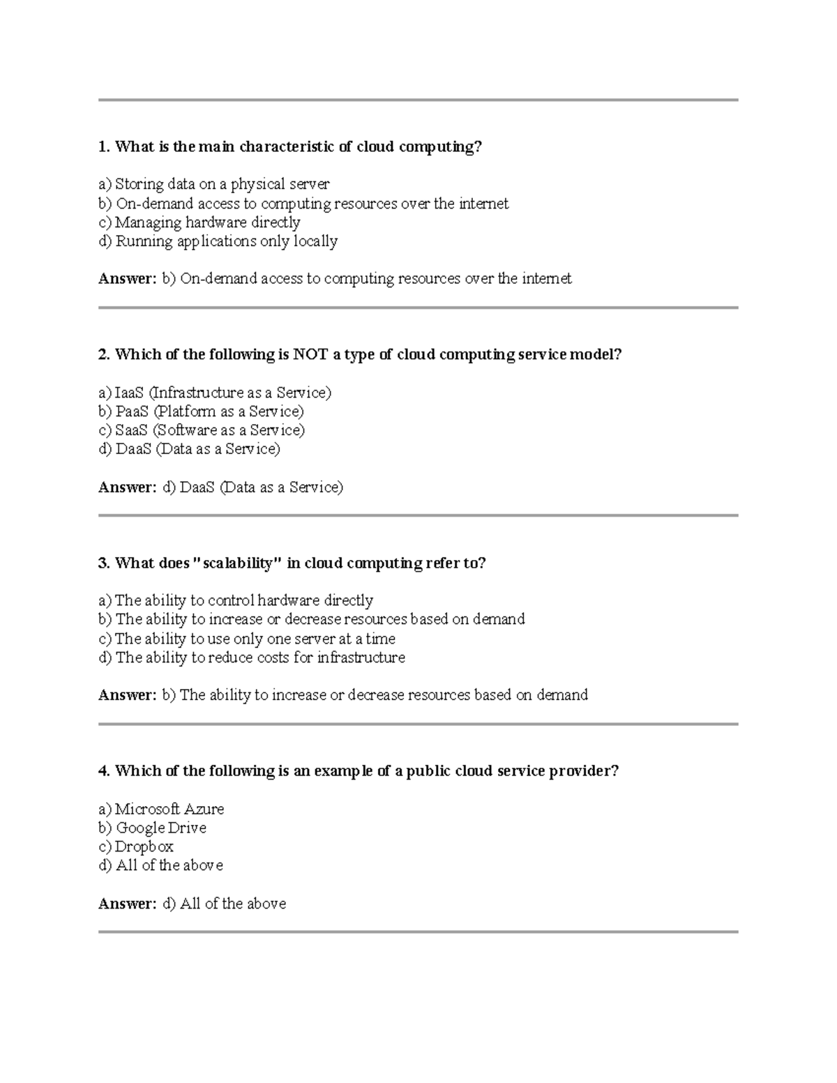 Cloud computing - Studocu