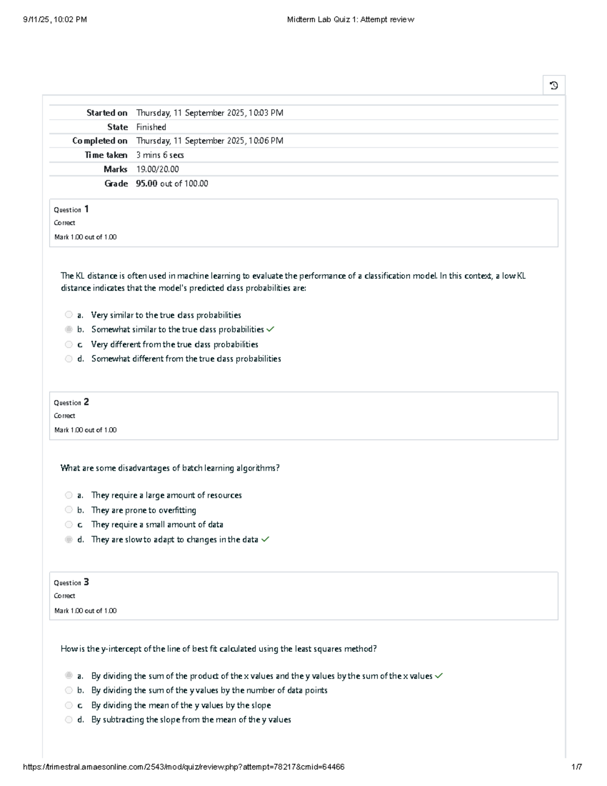 AI 10:02 PM Midterm Lab Quiz 1 Attempt Review - Studocu
