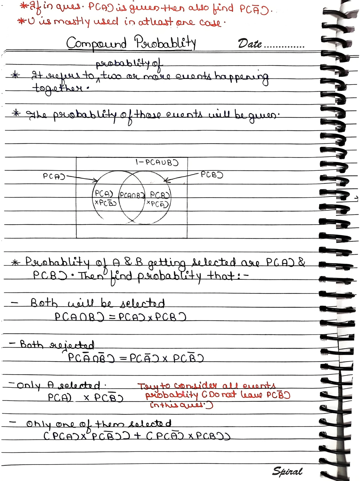 Compound Probability Concepts and Calculations (PCAD) - Studocu