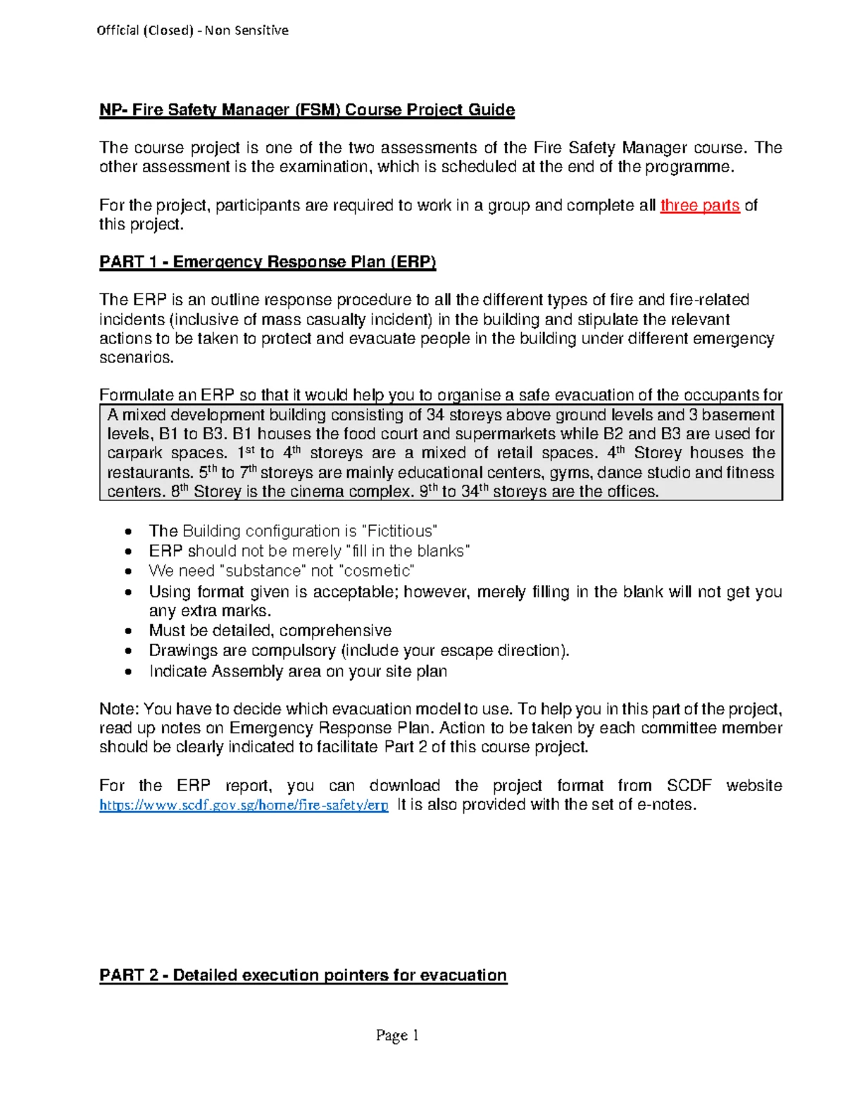 Guidelines to ERP-SCDF - SINGAPORE CIVIL DEFENCE FORCE GUIDELINES FOR COMPANY EMERGENCY RESPONSE ...