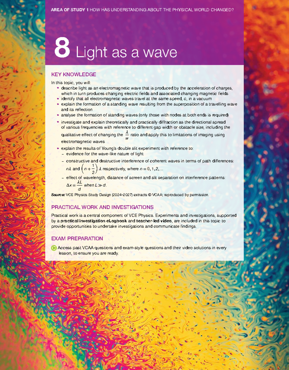 C08 Light as a Wave - VCE Physics Study Notes - Studocu
