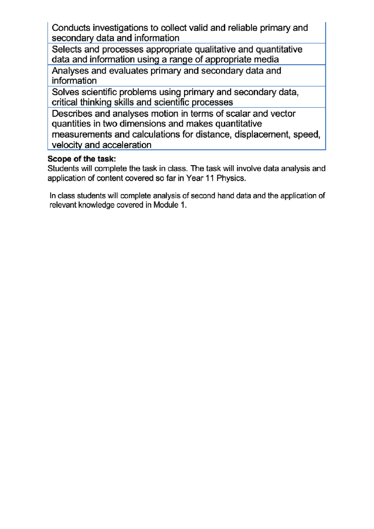 Physics Examination Preparation: Year 11 Data Analysis & Motion ...