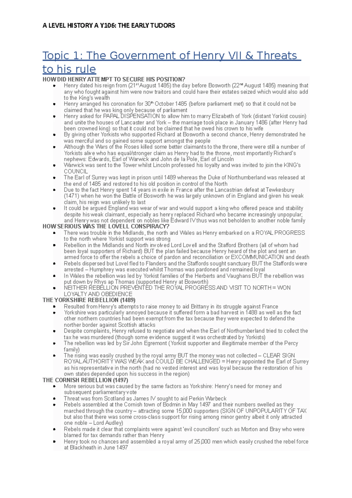 EDEXCEL Level History Coursework Guidance: Essay Structure & Tips - Studocu
