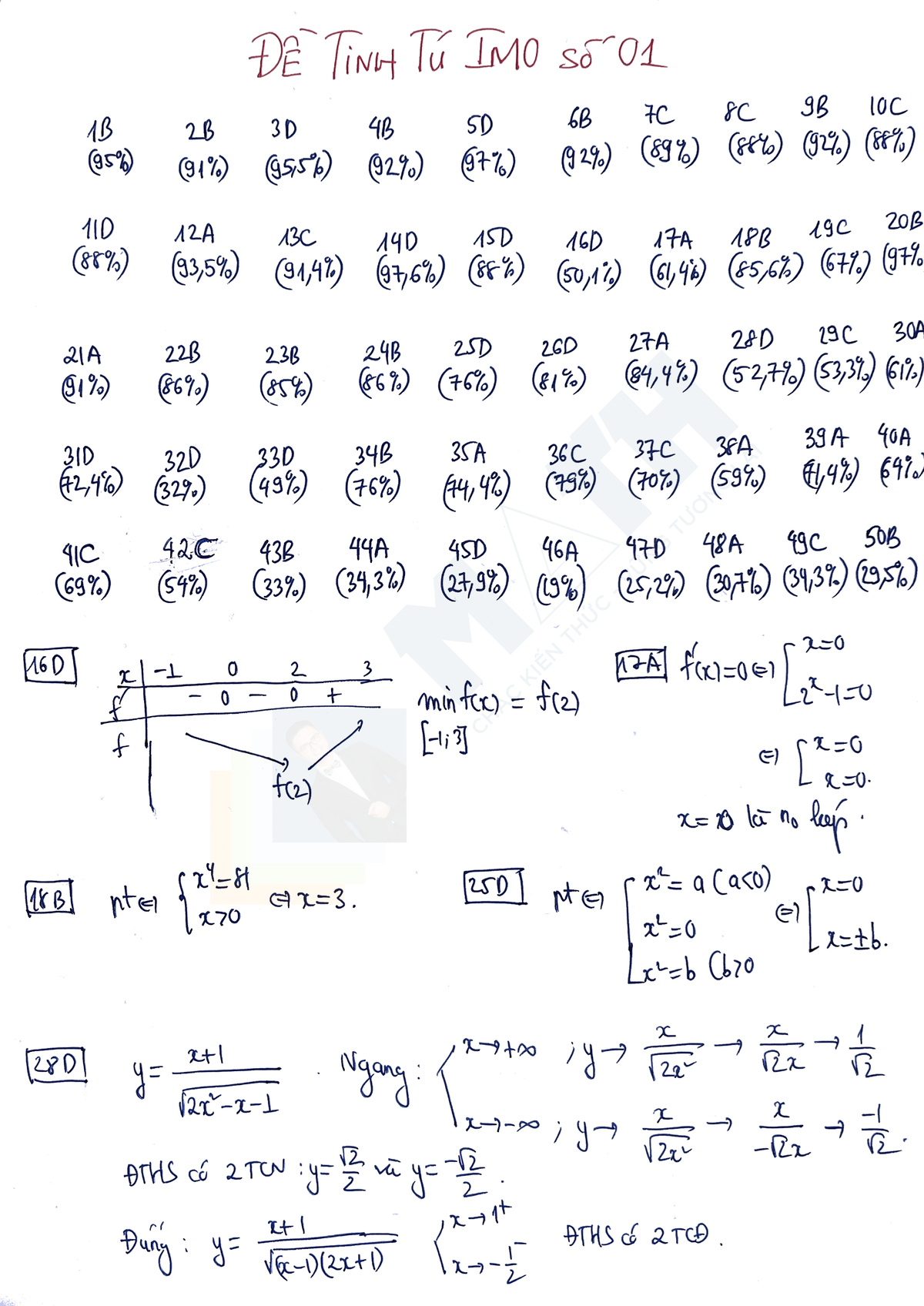 Đề Tinh Tú IMO 1B - 2B - 3D - 4B - 6B - 7C - 8C - 9B - 10C (Phiên bản 1 ...