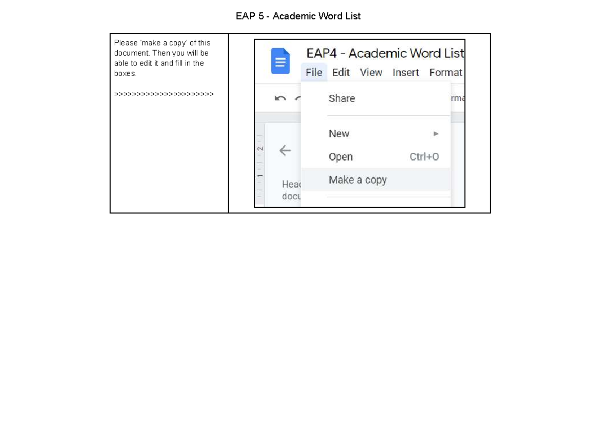 EAP5 - w1 - Academic Word List - English for Academic Purposes 5 - EAP ...