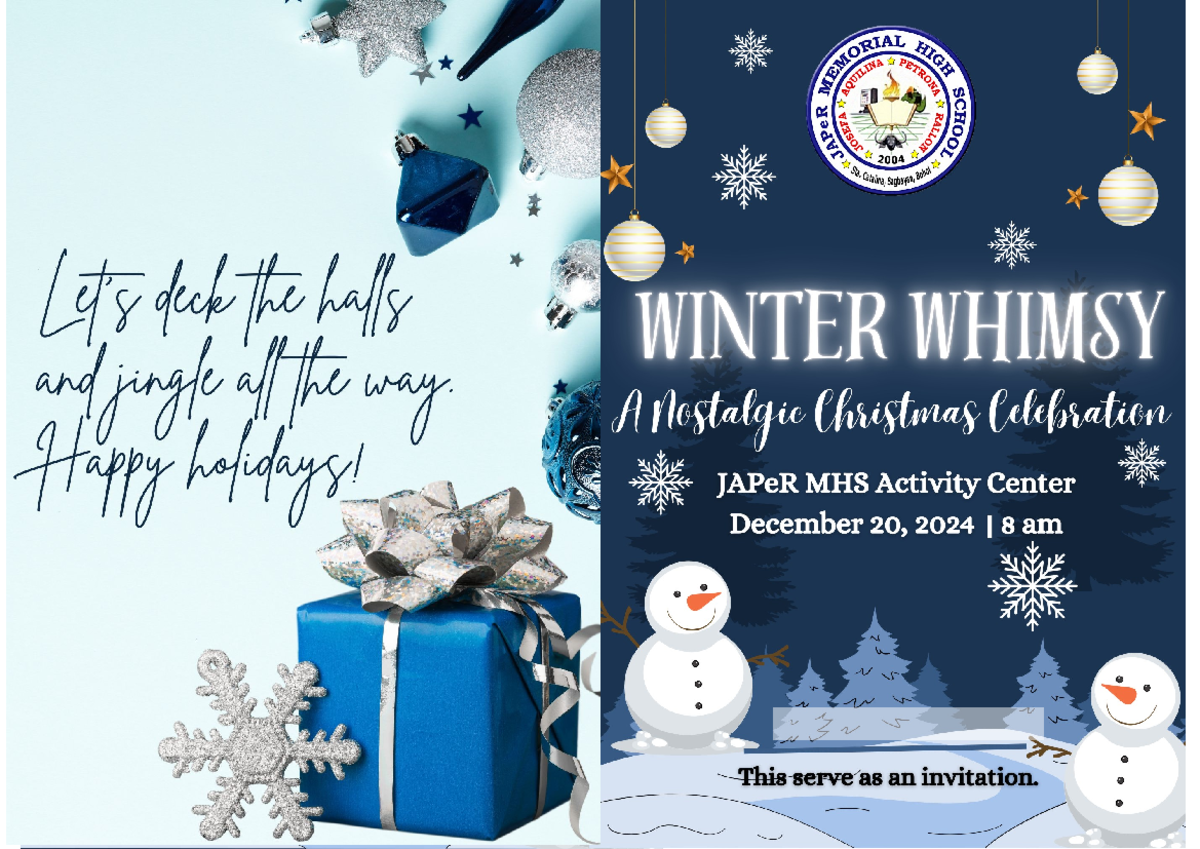 Program Flow for Christmas Celebration - Guide - Studocu