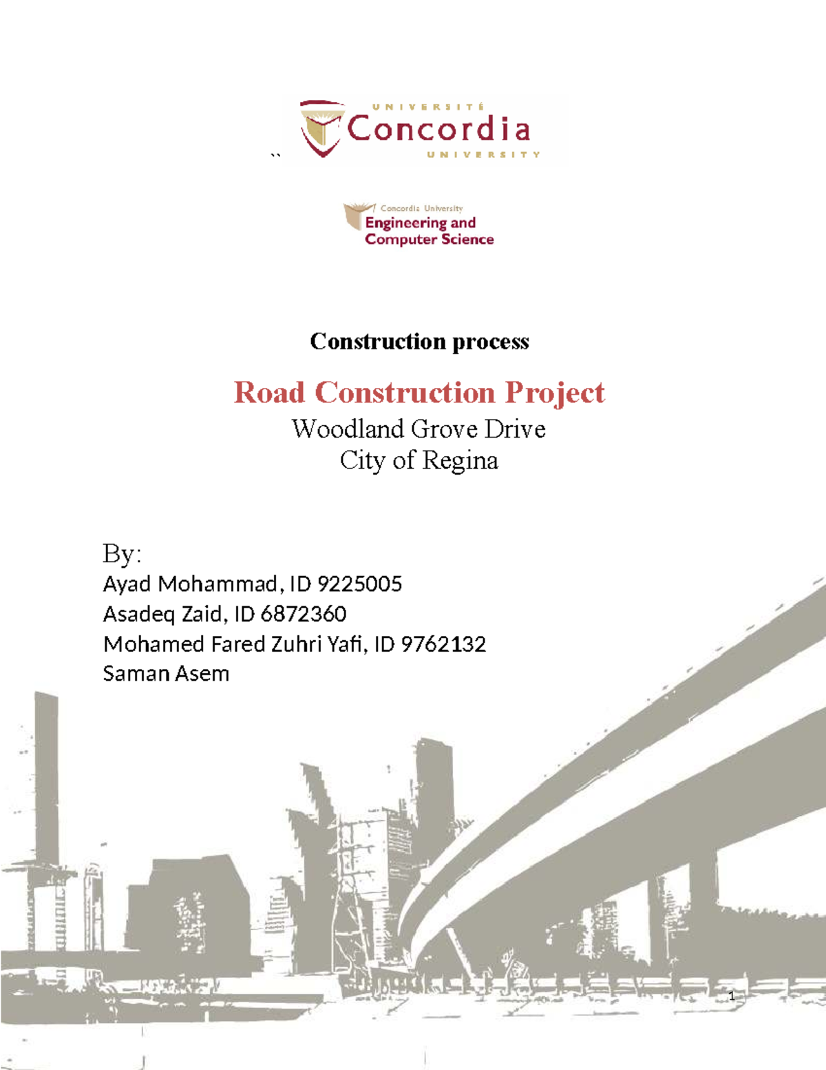 Pavement Design - Final Exam: Road Construction Project (ENGR 922 ...