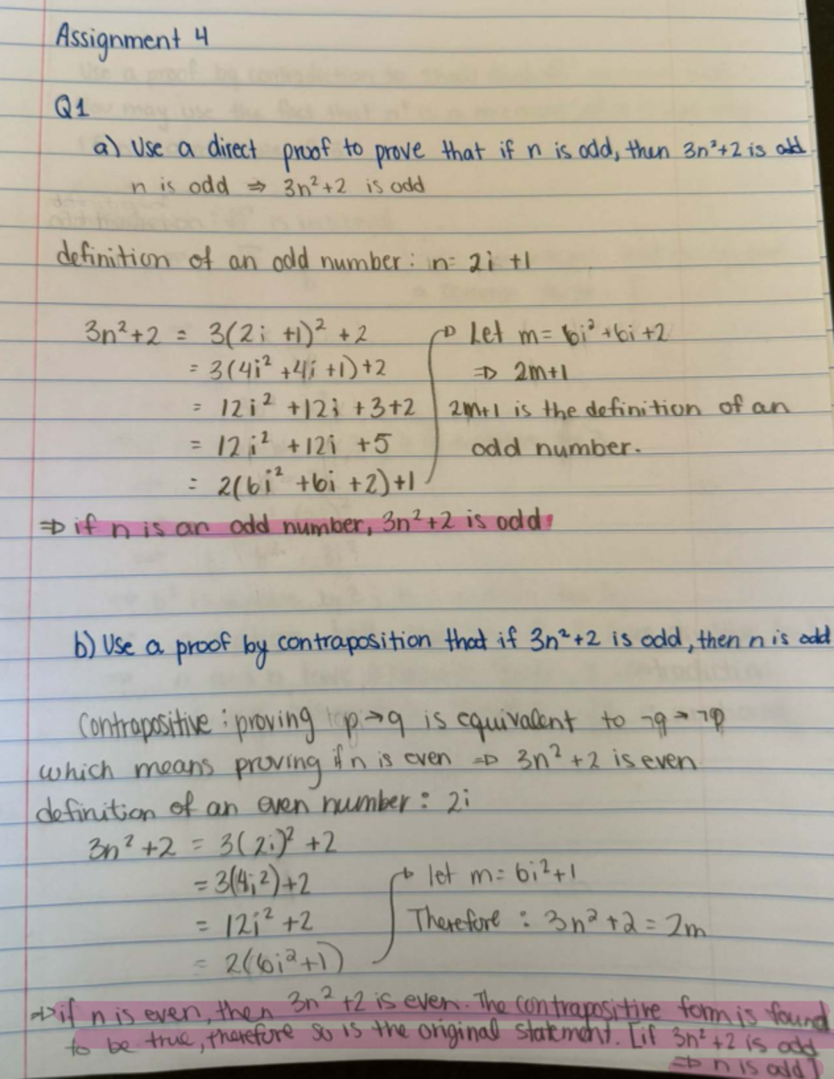 Assignment #4: Proof Techniques for Odd and Irrational Numbers - Studocu
