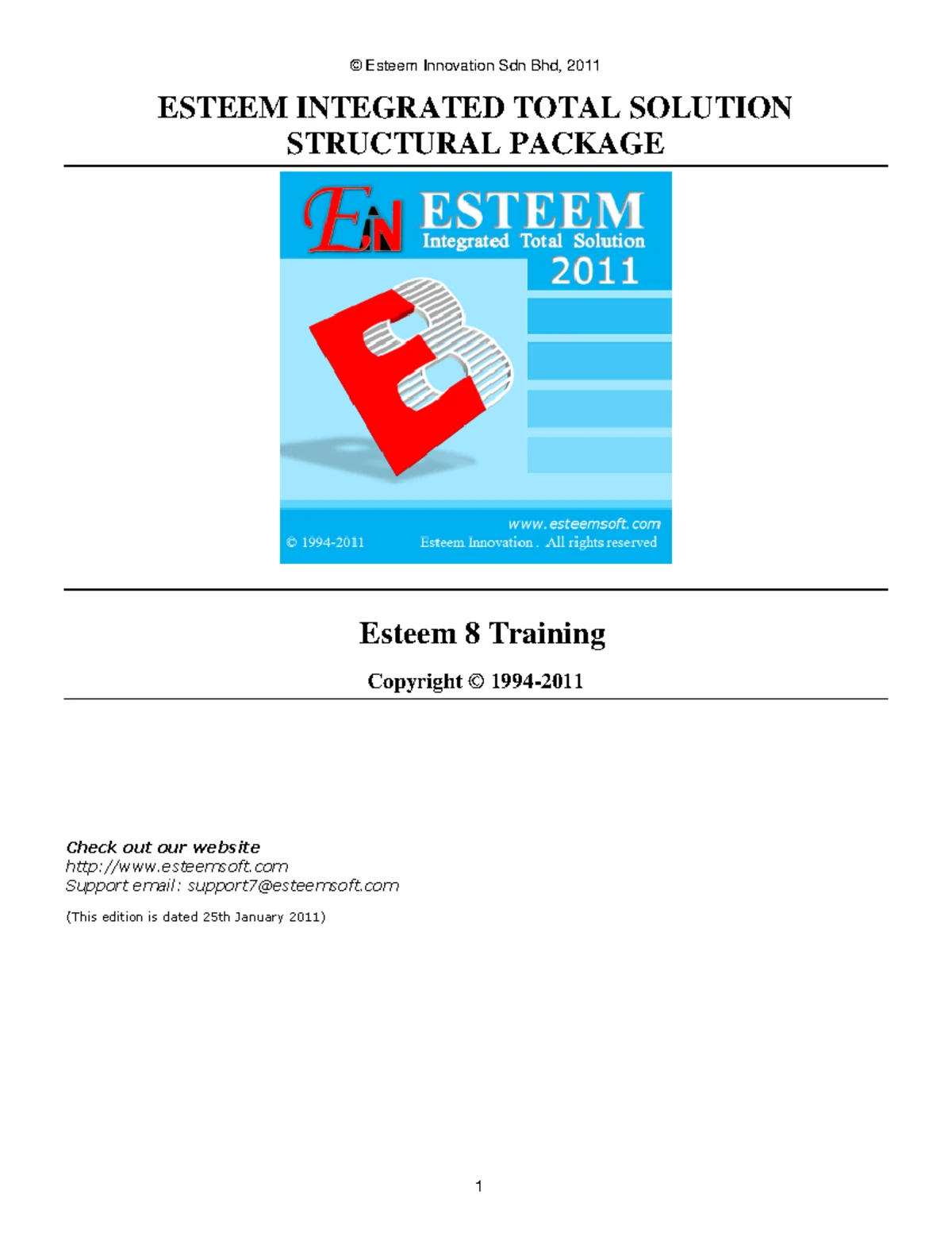 Esteem 10 Installation Guide - Faculty of Civil Engineering and Built ...