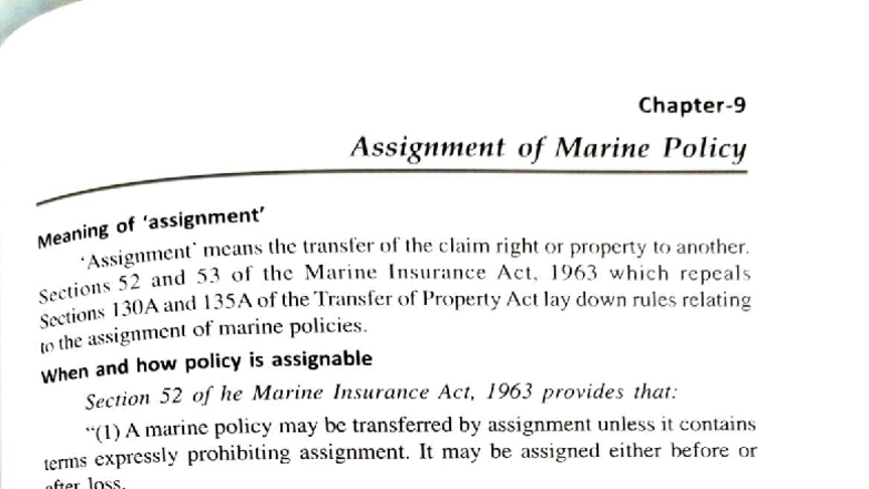 Assignment - Notes - Meaning of 'assignment' Assignment' means the ...