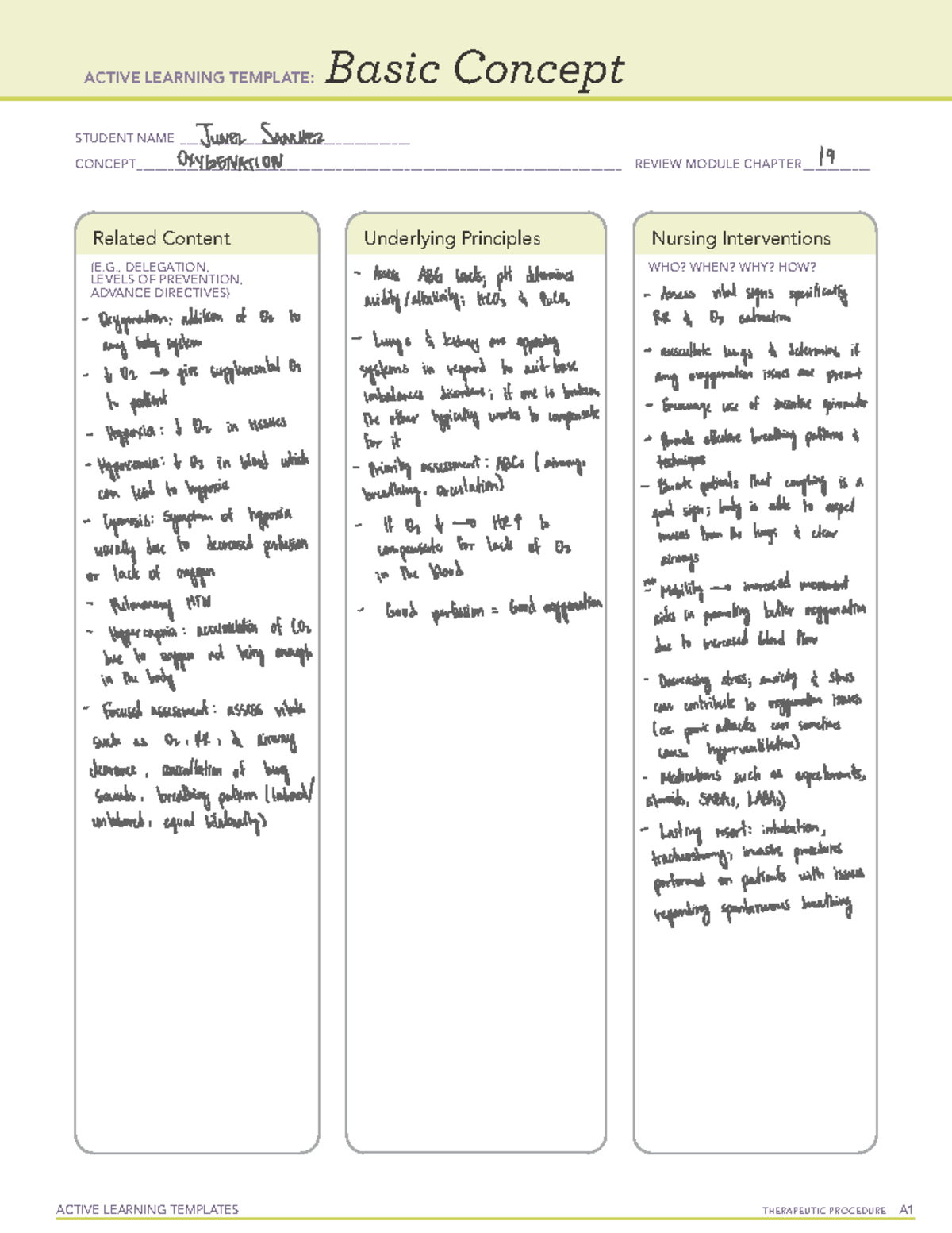 Oxygenation ATI Template: Active Learning Module Review - Studocu