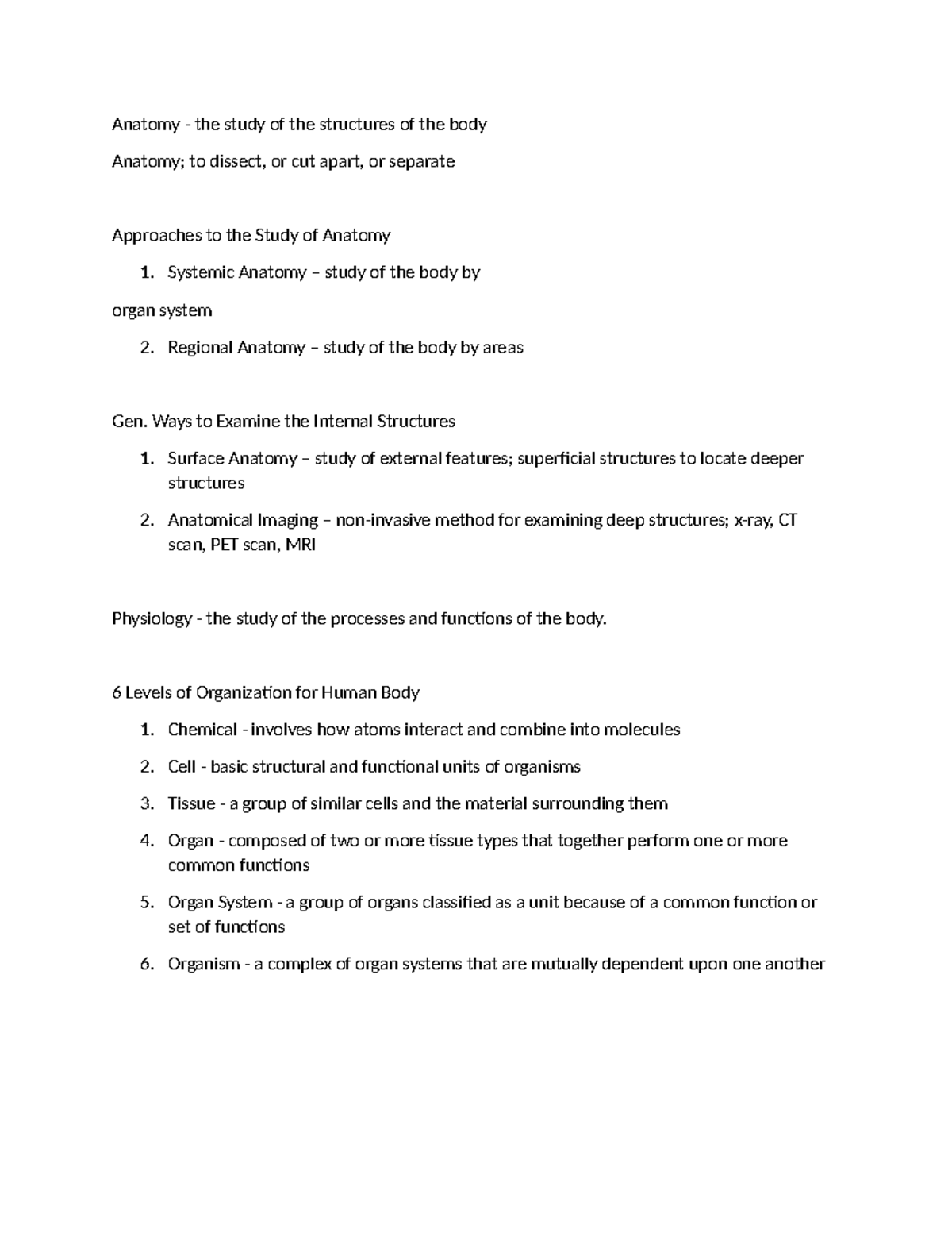 Anatom Lesson 1 - mwbekjwe - Anatomy - the study of the structures of ...