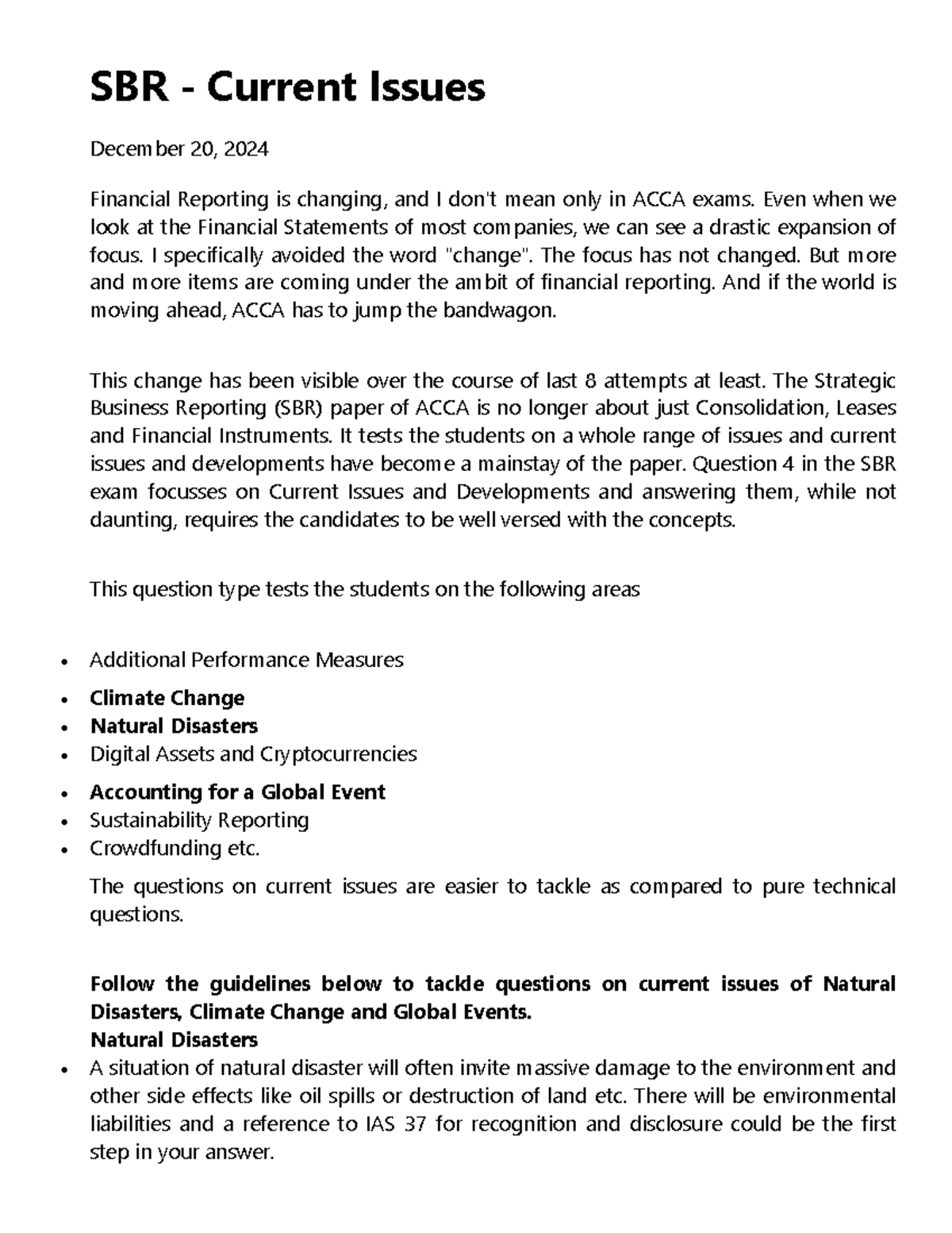 Current Issues in SBR 2024: Navigating Financial Reporting Changes ...