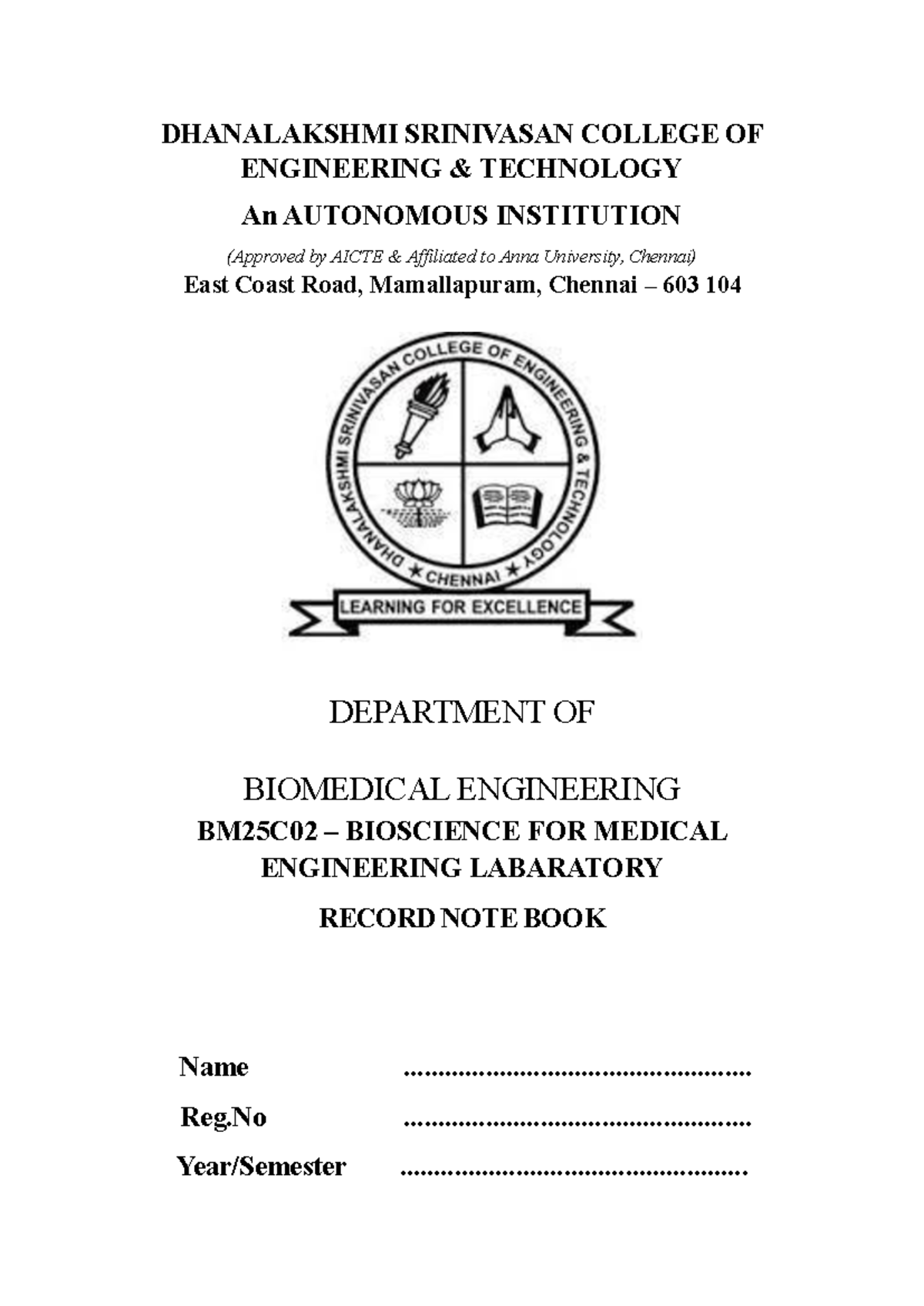 BM25C02 Bioscience for Medical Engineering Lab Report - Studocu