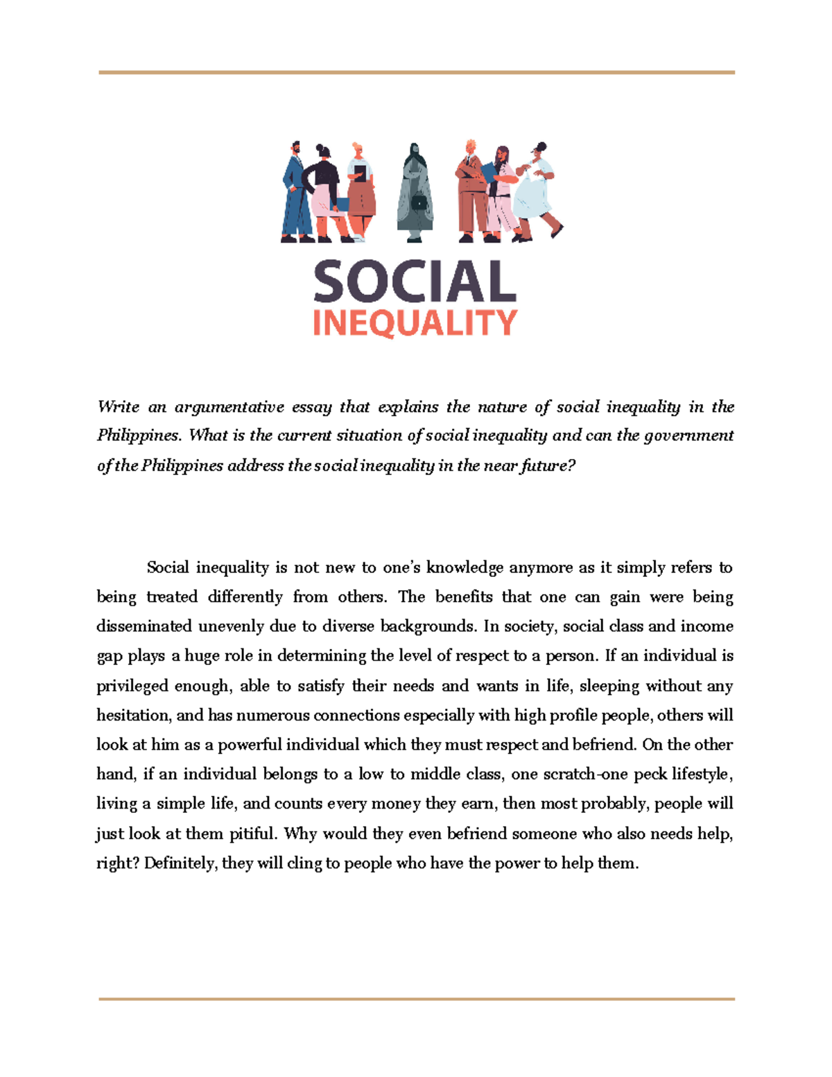 Inequality Problems In The Philippines