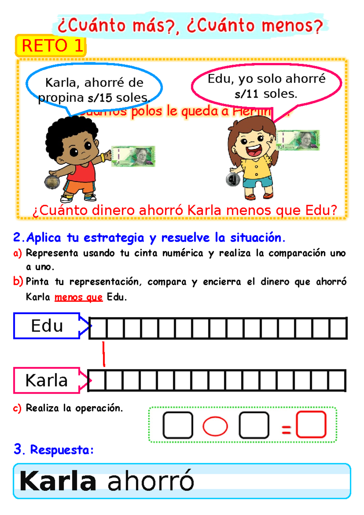 Estrategias de Comparación: Ficha Más y Menos - Maestra Janet - Studocu