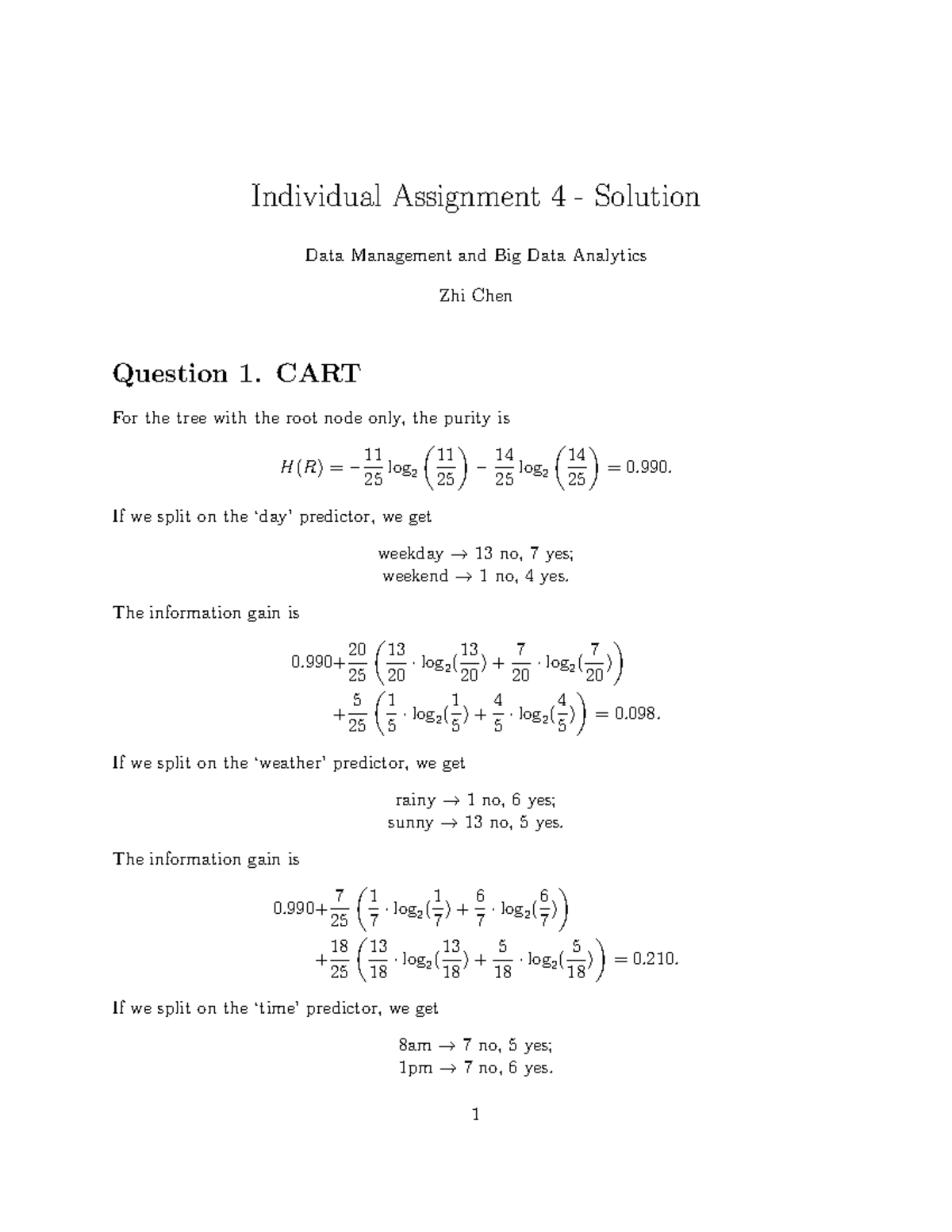 Individual Assignment 4 Solution: Data Management & Big Data Analytics ...