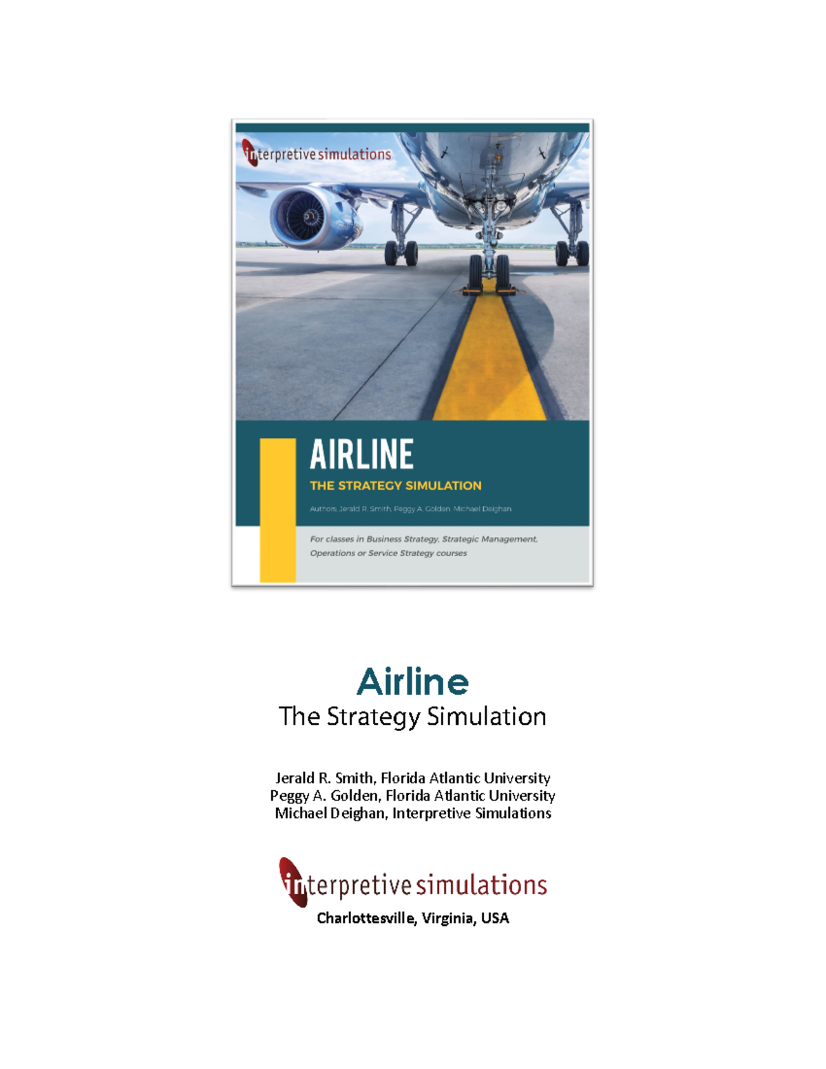 Airline Strategy Simulation Manual - Student Guide - Studocu