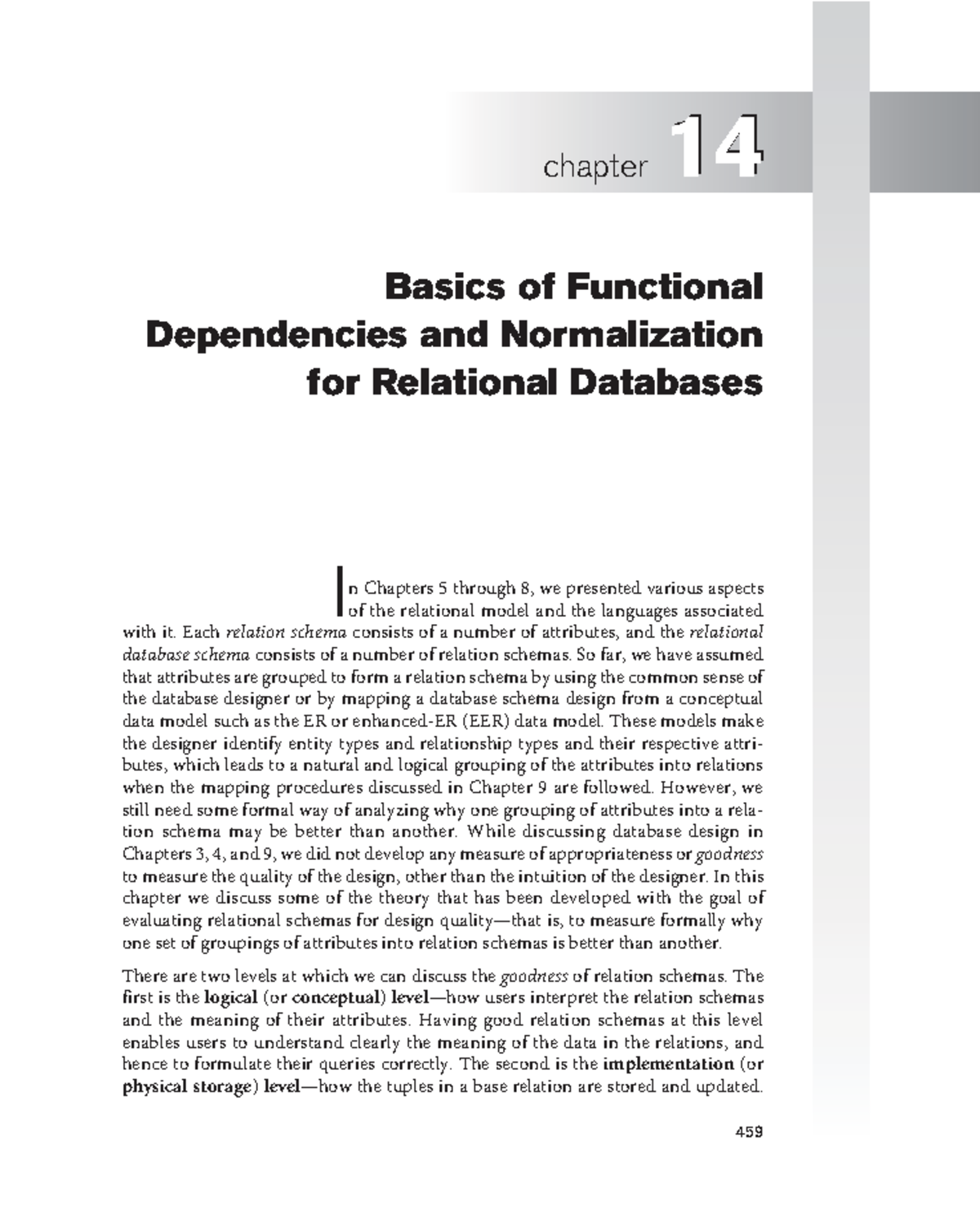 CSE370 Book Chapter 10(14) Basicsof Functional Dependenciesand ...