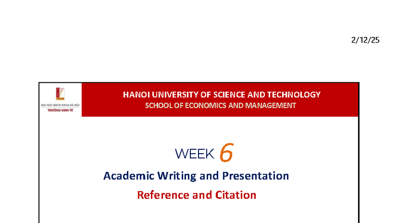 MBA Week 6: Academic Writing, Reference & Citation Guide - Studocu