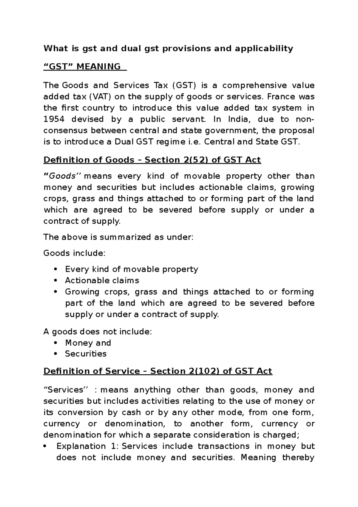Gst and dual gst. provisions and applicability - What is gst and dual ...