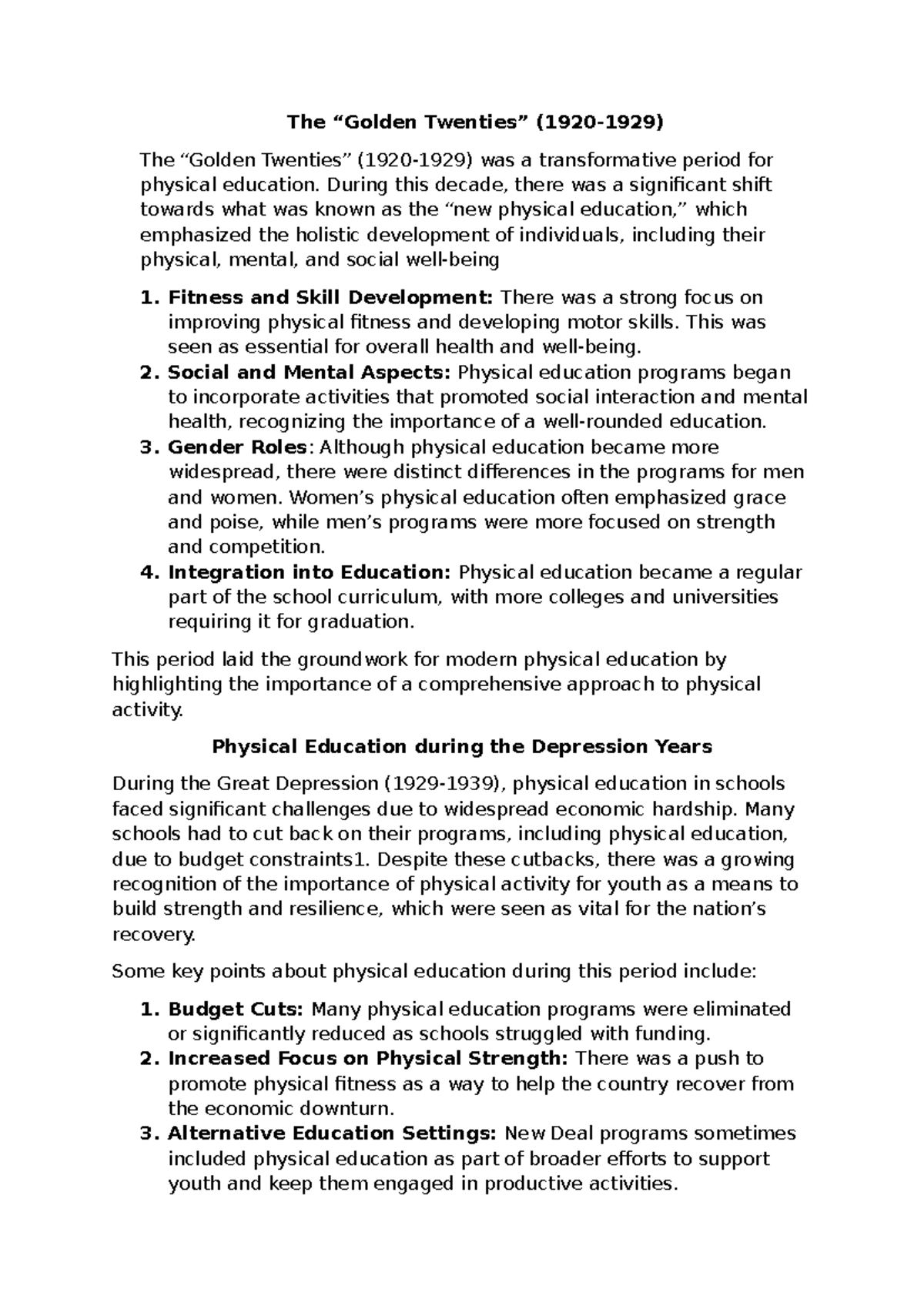 20TH Century Physical Education in the Philippines: Transformations and ...