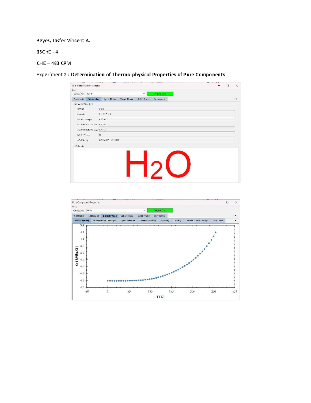 Exp02LR Reyes - CPM experiment - Chemical Engineering - Reyes, Jasfer Vincent A. BSChE - 4 CHE ...