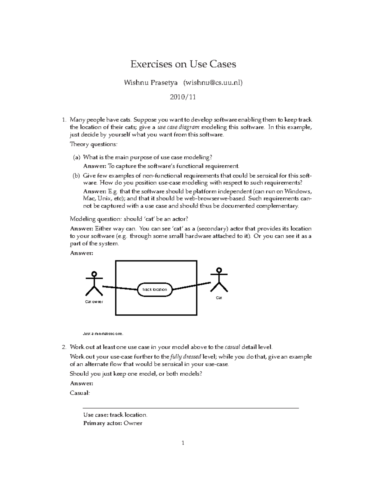 Fully Dressed Use Cases: Lecture 9-10 S22 Example Insights - Studocu