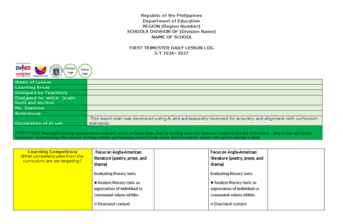 TERM 1 Lesson Plan: Week 4 - Analyzing Tone and Diction in Literature ...