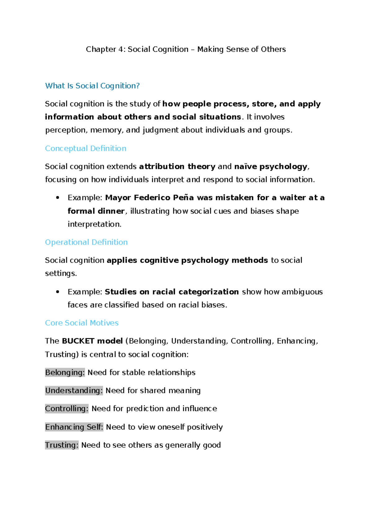 Chapter 4: Social Cognition - Understanding Others and Their Behaviors ...