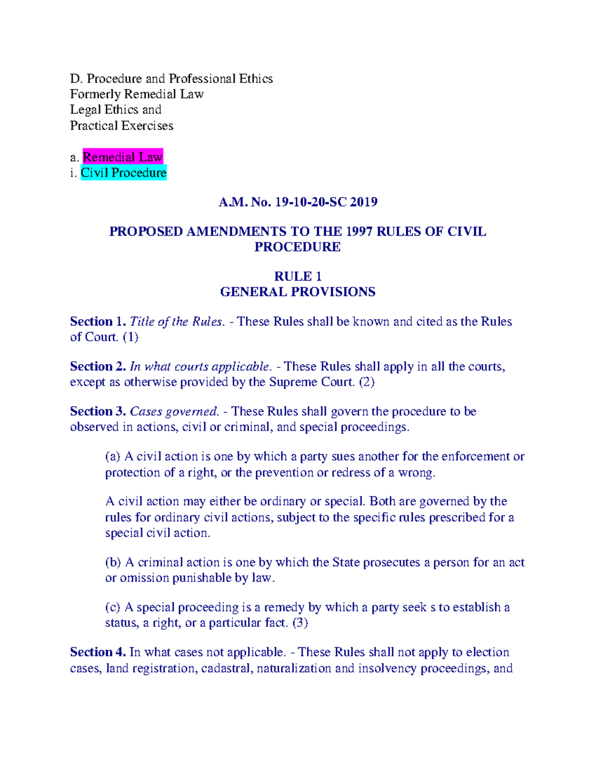 Remedial Law Reviewer 2022 (Revised): Civil Procedure and Ethics ...