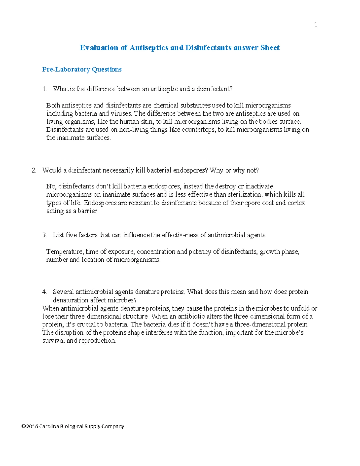 Aseptic Technique (Part 1) Virtual Lab T/F & Short Answer Qs - Studocu