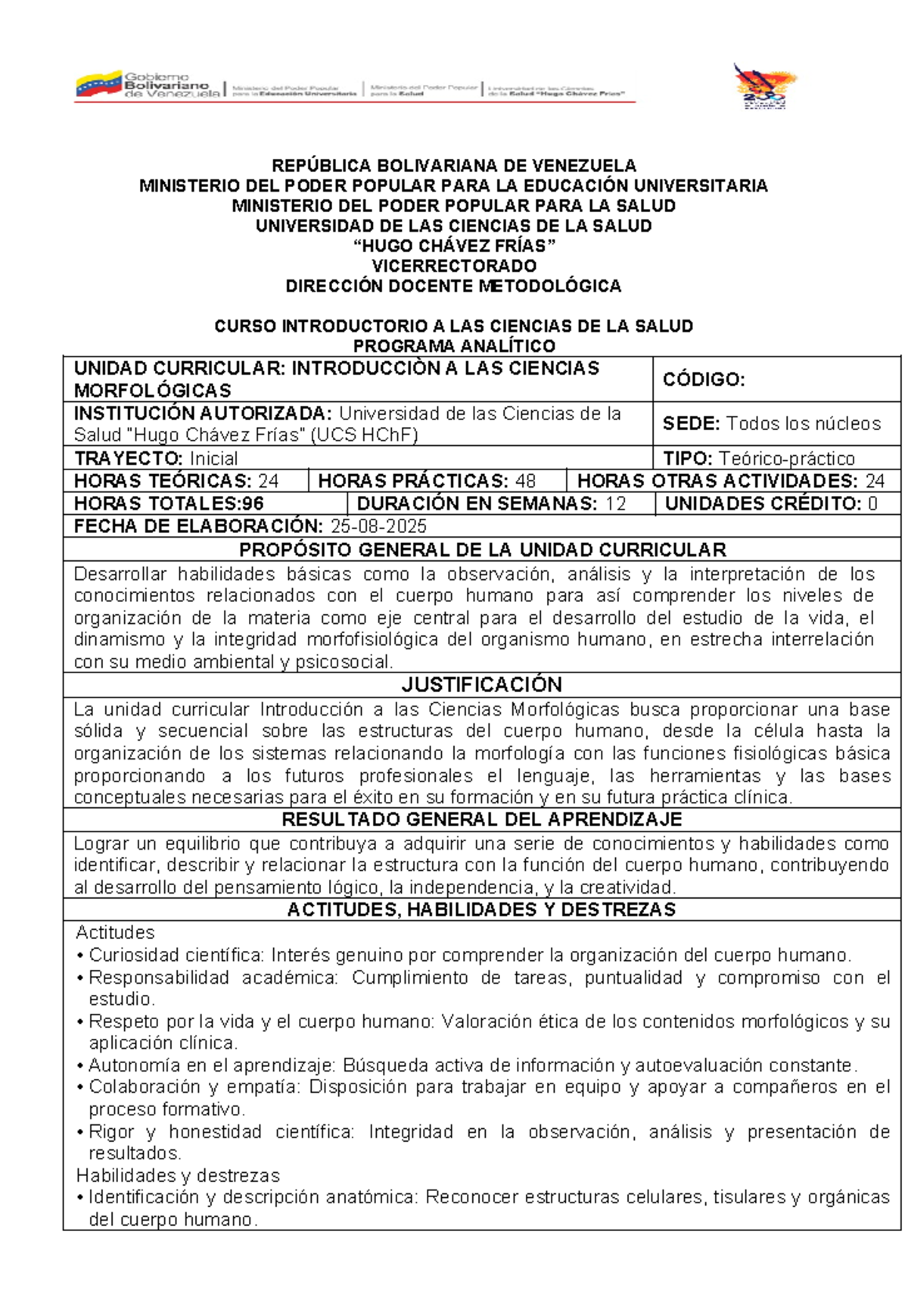 Introducción a las Ciencias Morfológicas - Curso MORFOLÓGICAS - Studocu