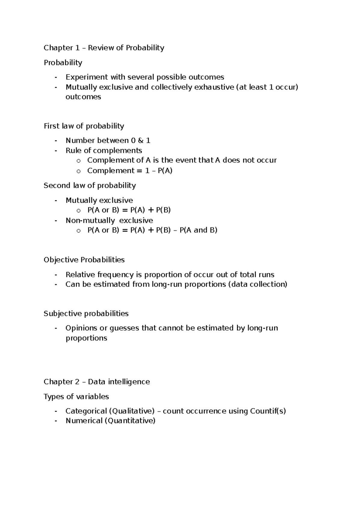 DAO 101: Summary of Lecture Slides on Probability & Decision Making ...