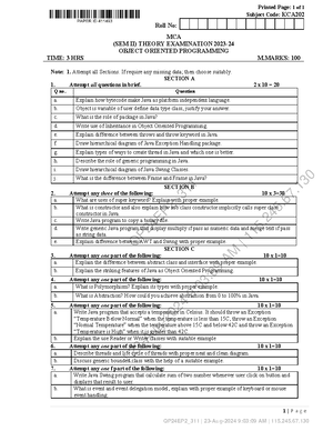Java 2 - Understanding OOP Concepts and Java Syntax Basics - Studocu