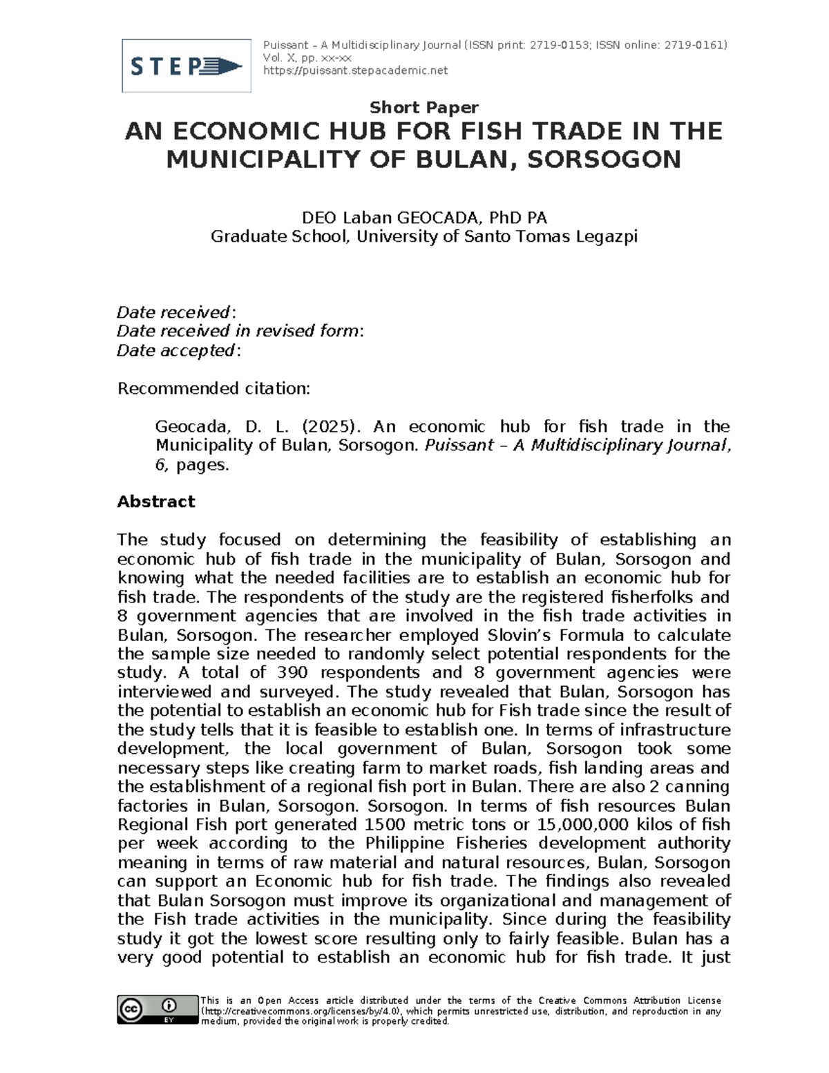 Template- Puissant- Paper-v1 - This is an Open Access article ...