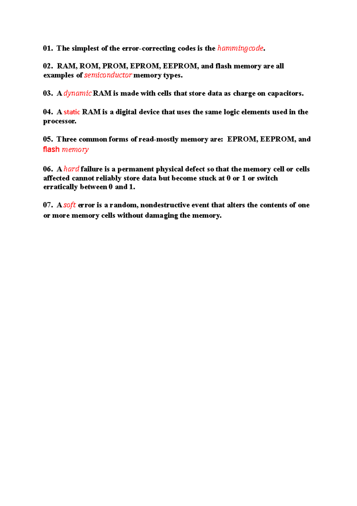 Short Answer 5 - CEA201 - The simplest of the error-correcting codes is ...