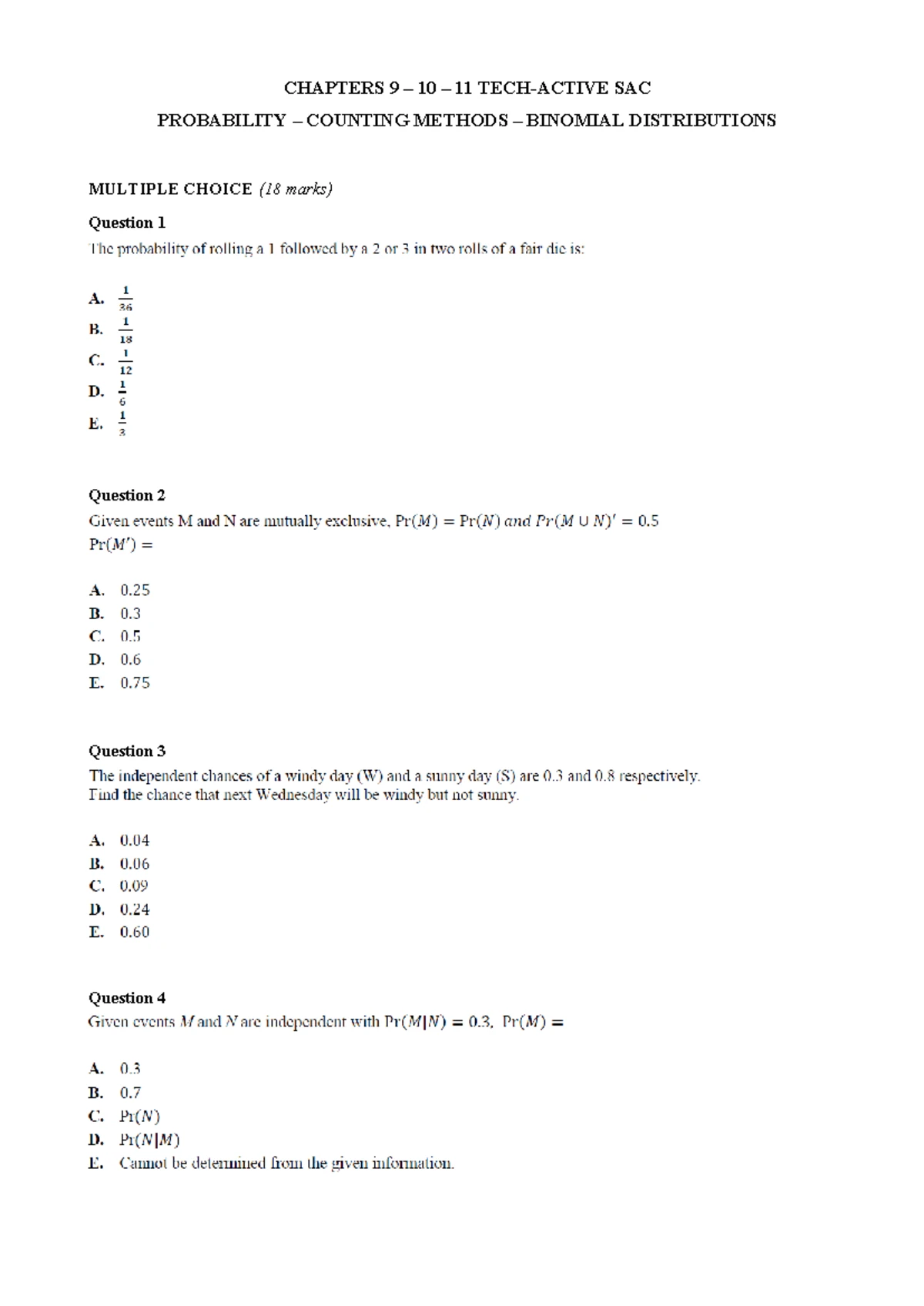 CAS Methods - Ti-nspire Calculator Guide for Mathematical Methods - Studocu