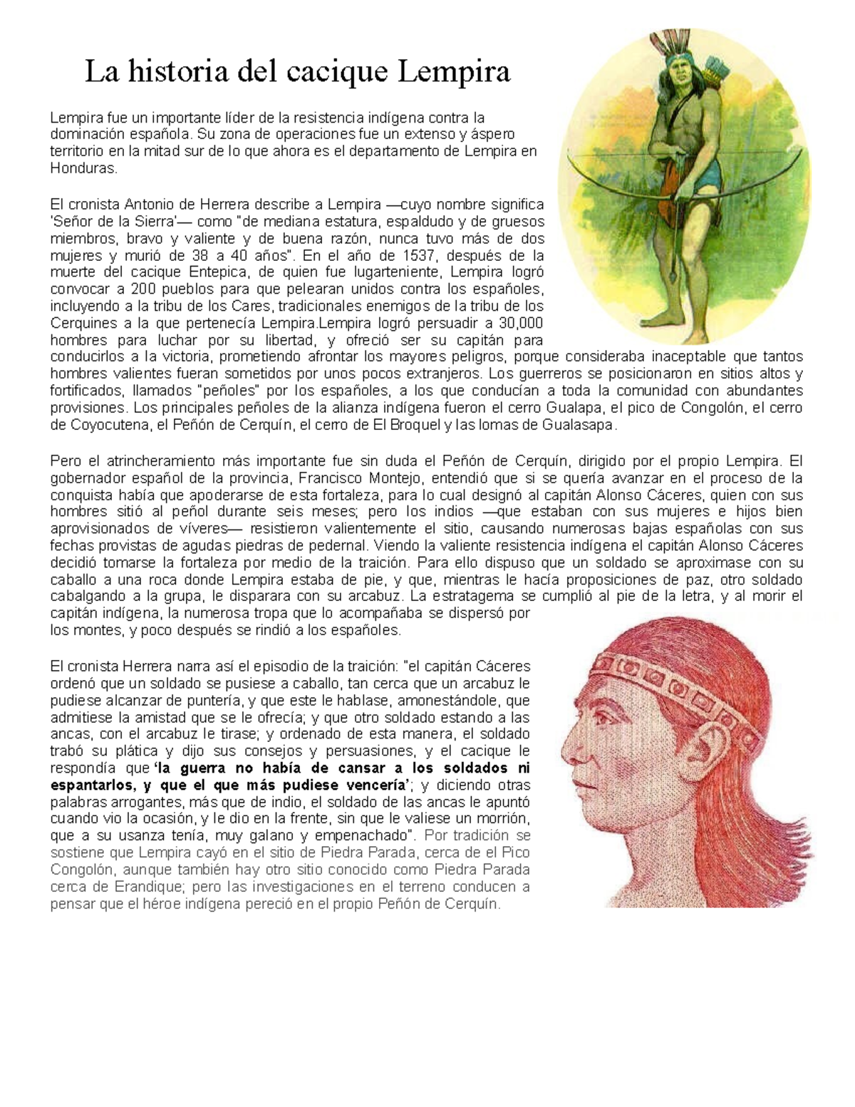 Biografía de Lempira: Héroe Indígena de la Resistencia (687099115 ...